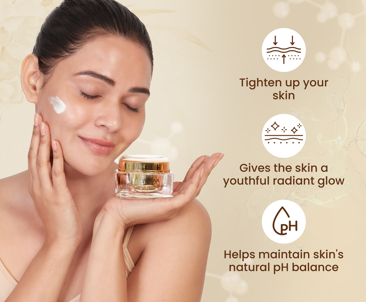 Luminous Skin Brightening Cream – Radiant Festive Glow | Evaraa Essential